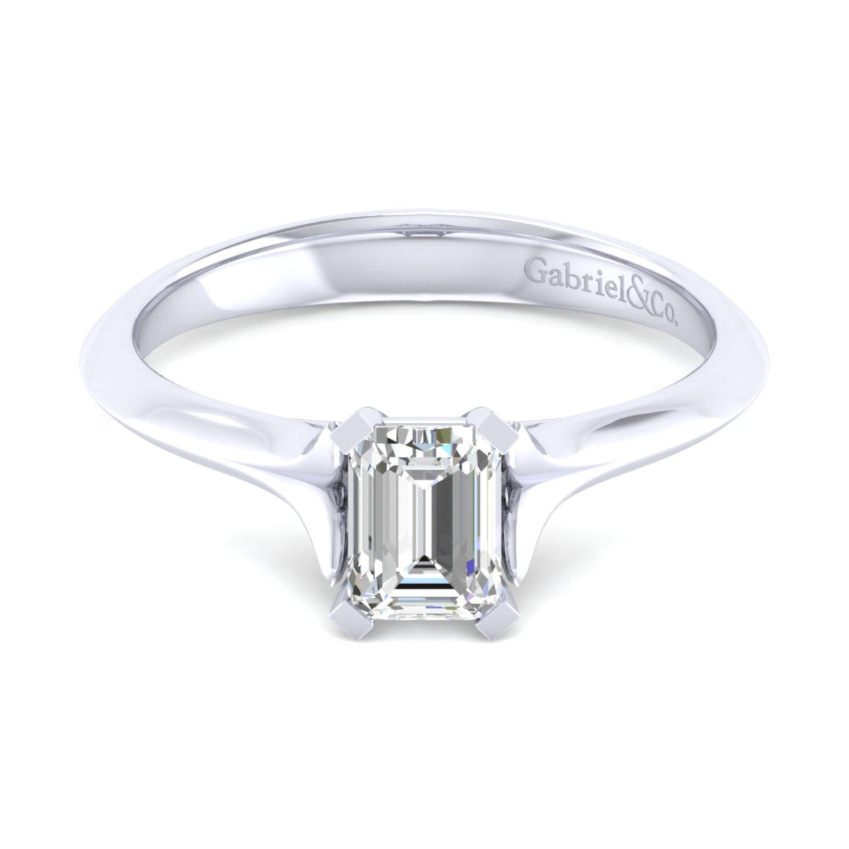 Platinum Emerald Cut Diamond Engagement Ring – Ballantyne Jewelers