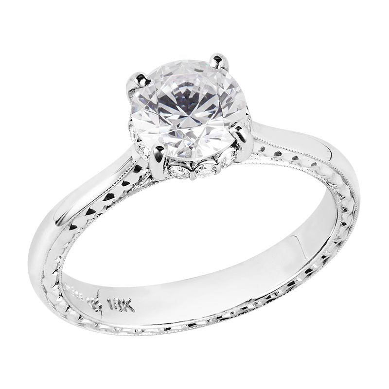 Jack Kelege 18k White Gold Solitaire Engagement Ring – Ballantyne Jewelers